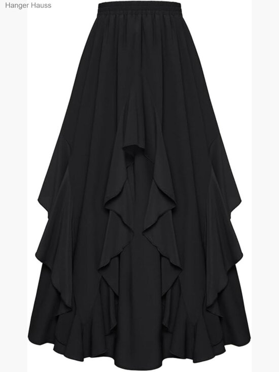 Skirts | Ruffled Chiffon Flowy Renaissance Maxi Skirt With Pockets ...
